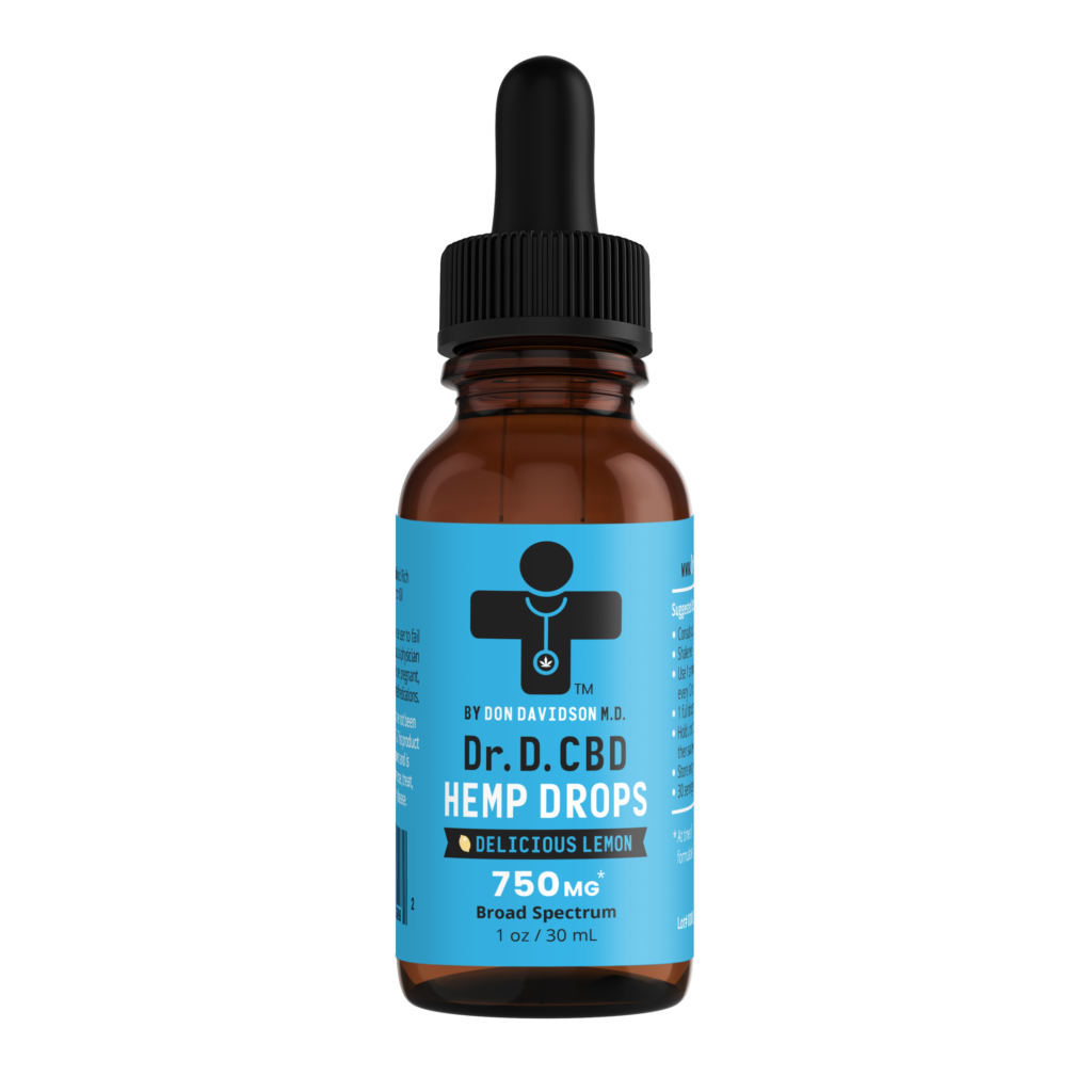 Dr. D. CBD Drops - 750mg per bottle - Broad Spectrum - THC Free. 25mg ...
